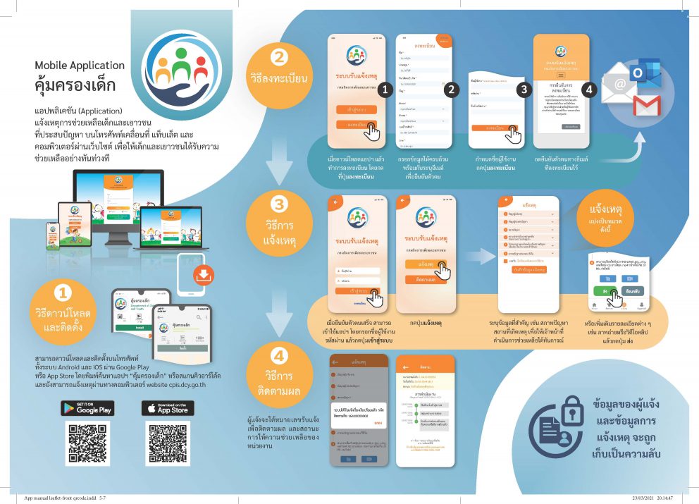 Mobile Application "คุ้มครองเด็ก" - กรมการขนส่งทางราง กระทรวงคมนาคม
